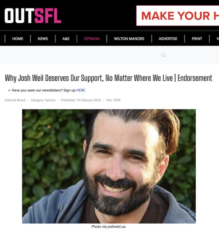 Blue America’s 1st Endorsement Of 2025— Florida Progressive Josh Weil ...